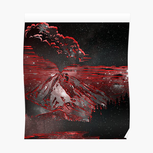 "Space Volcano" Poster for Sale by Chaos-Touch | Redbubble