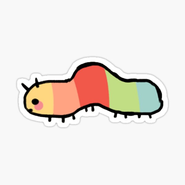 "Colourful Worm" Sticker for Sale by yanncito | Redbubble