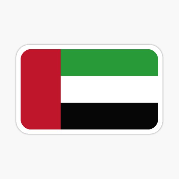 "UAE - United Arab Emirates Flag Sticker" Sticker for Sale by Daymand ...