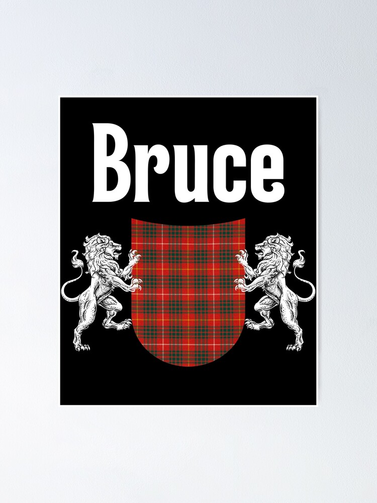 Póster «Bruce Clan Nombre escocés Escudo de armas Tartán» de ...