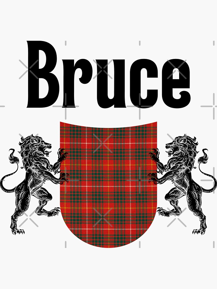 Pegatina «Bruce Clan Nombre escocés Escudo de armas Tartán» de ...