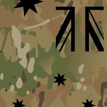 " Australian Multicam Flag long Camouflage design" Greeting Card for ...