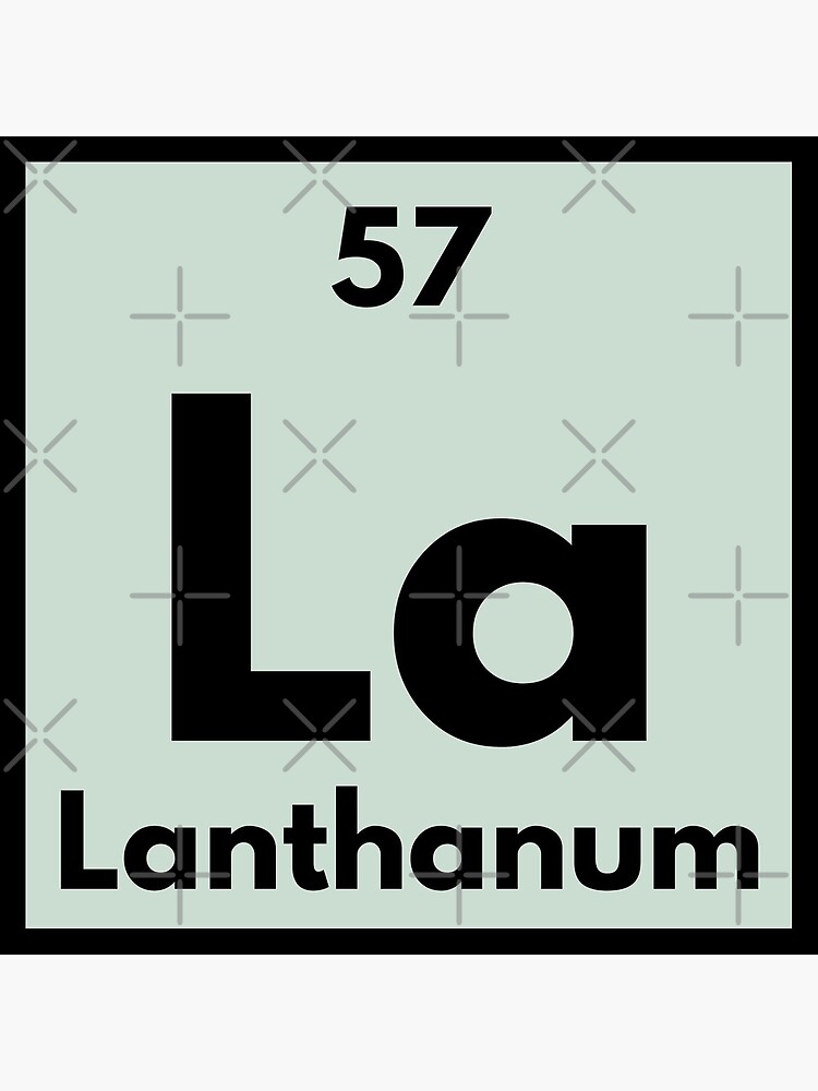 "Periodic Table element number 57 La Lanthanum" Art Print by ...