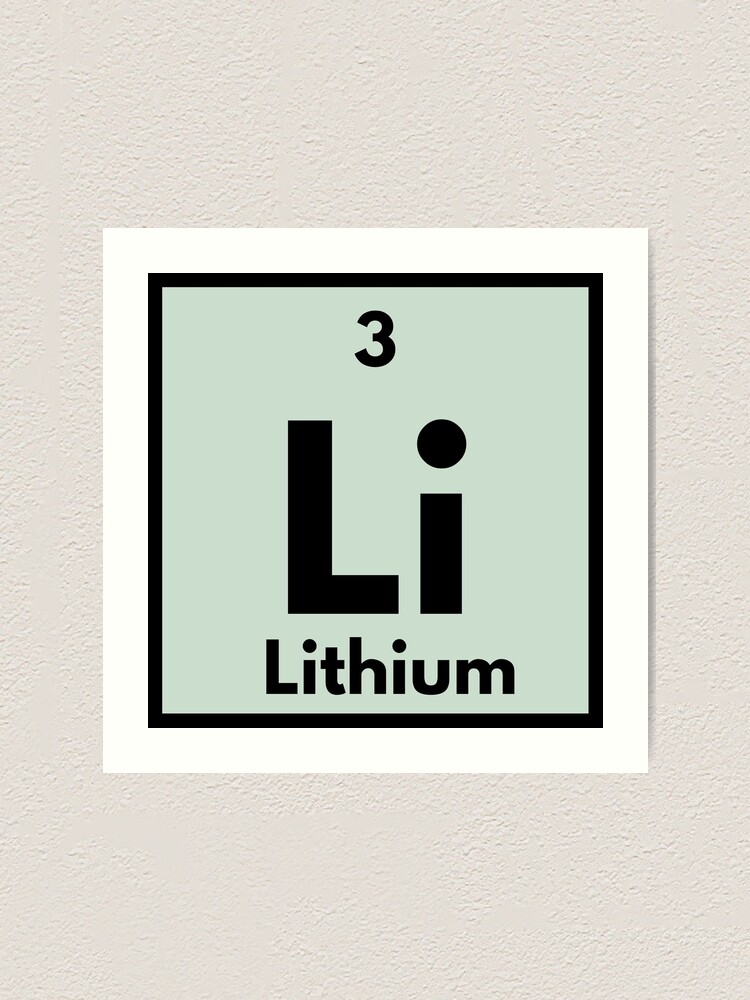 "Periodic Table element number 3 Li Lithium" Art Print for Sale by ...