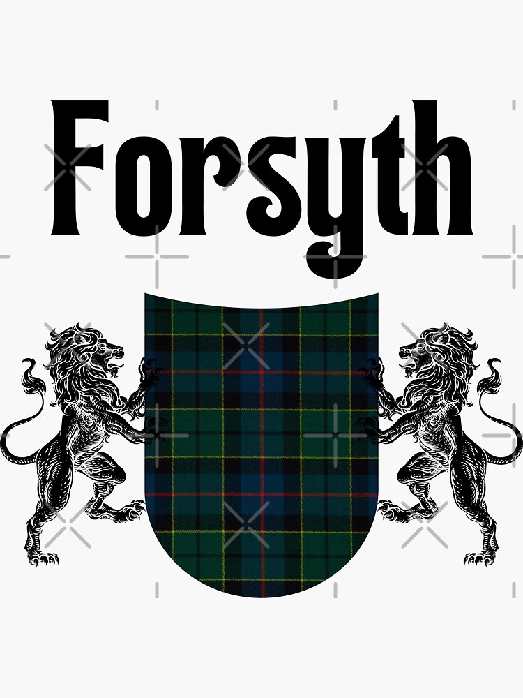 "Forsyth Clan Scottish Name Coat Of Arms Tartan" Sticker by ...