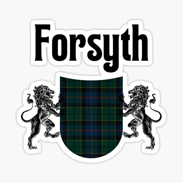 "Forsyth Clan Scottish Name Coat Of Arms Tartan" Sticker by ...