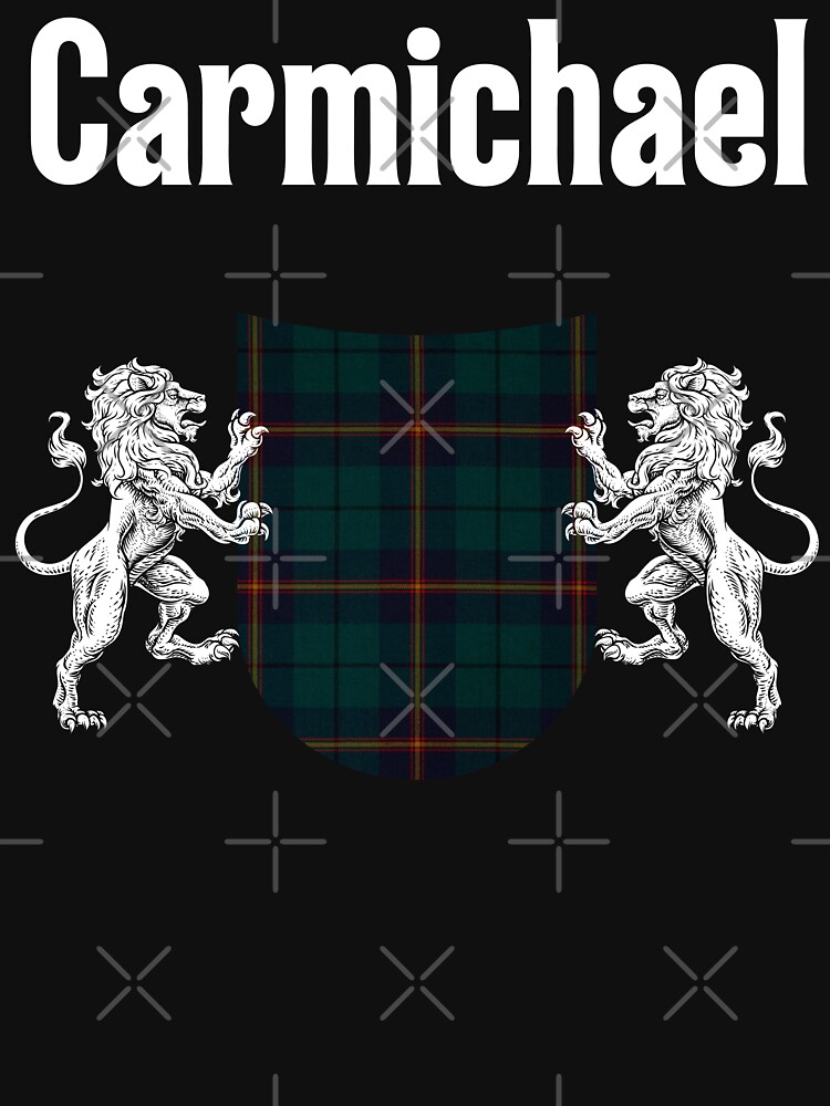 "Carmichael Clan Scottish Name Coat Of Arms Tartan" T-shirt for Sale by ...