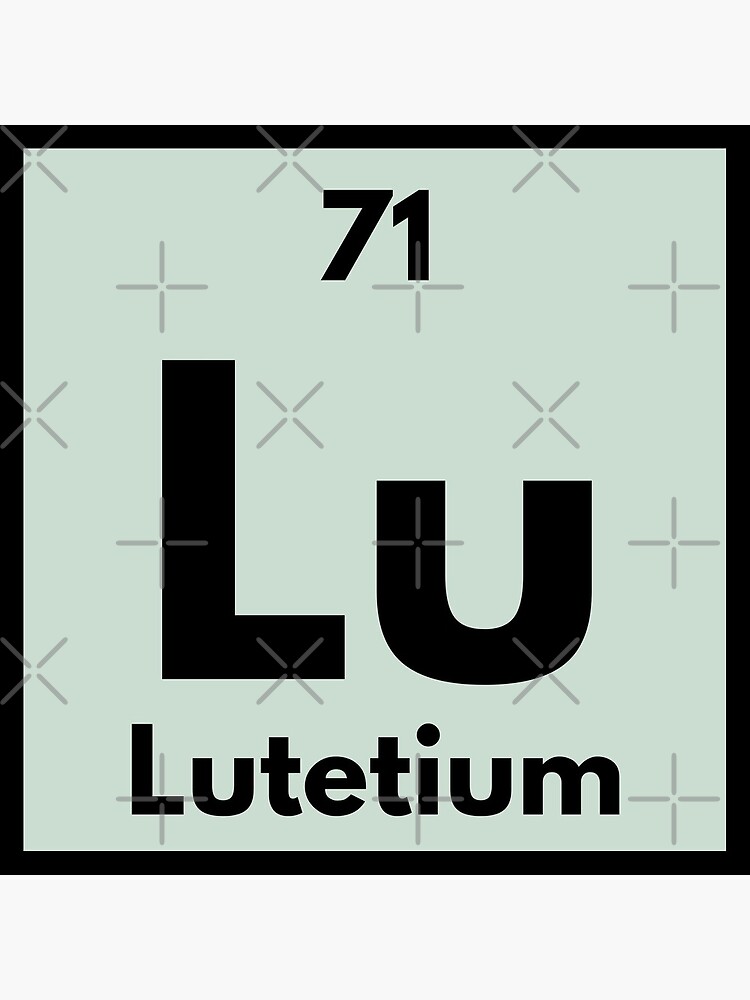 Póster «Elemento número 71 de la tabla periódica Lu Lutecio» de ...