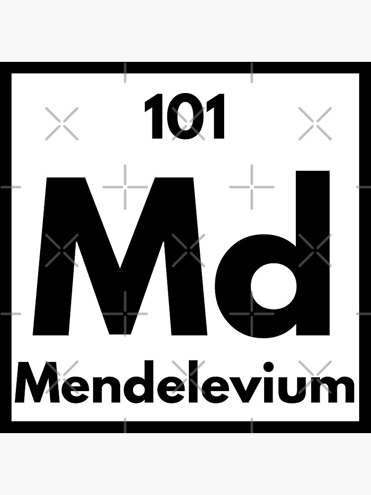 Pegatina «Elemento número 101 de la tabla periódica Md Mendelevio» de ...