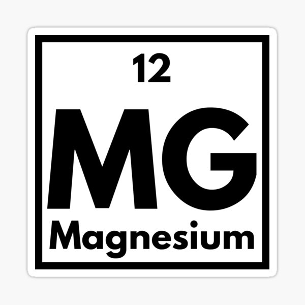 "Periodic Table element number 12 MG Magnesium" Sticker for Sale by ...