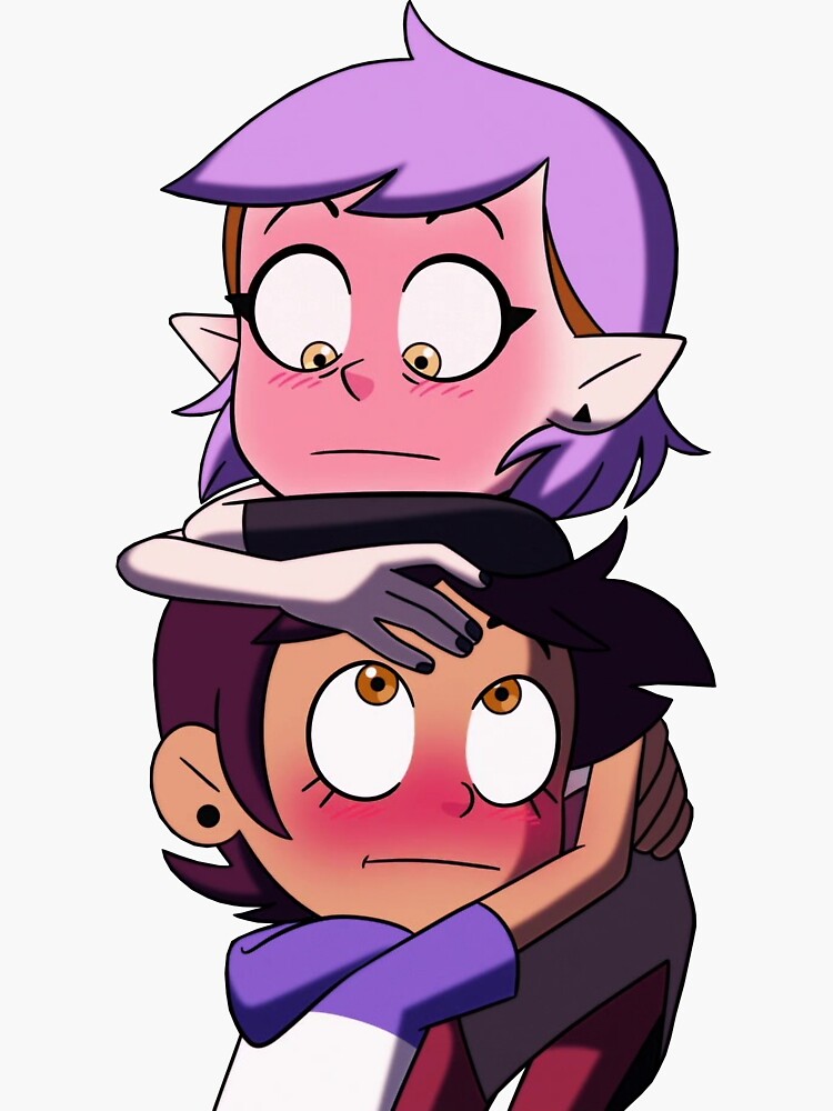 "Luz & Amity Embarrassed Hug - Lumity" Sticker for Sale by PaulMomotte ...