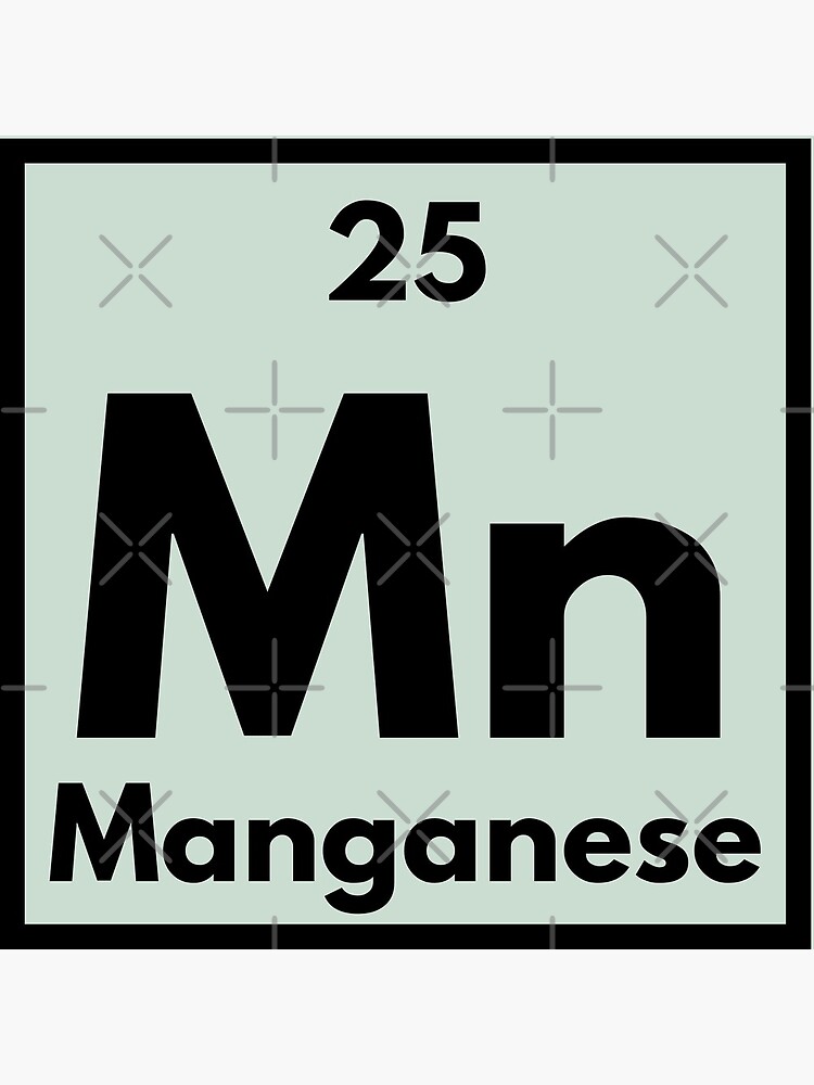 "Periodic Table element number 25 Mn Manganese" Poster by PeriodicBliss ...