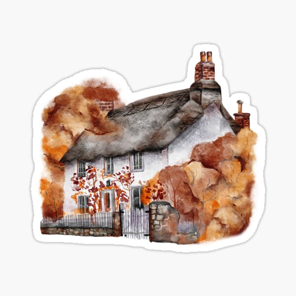 "An Old Style Vintage Cottage" Sticker for Sale by ajax9930 | Redbubble