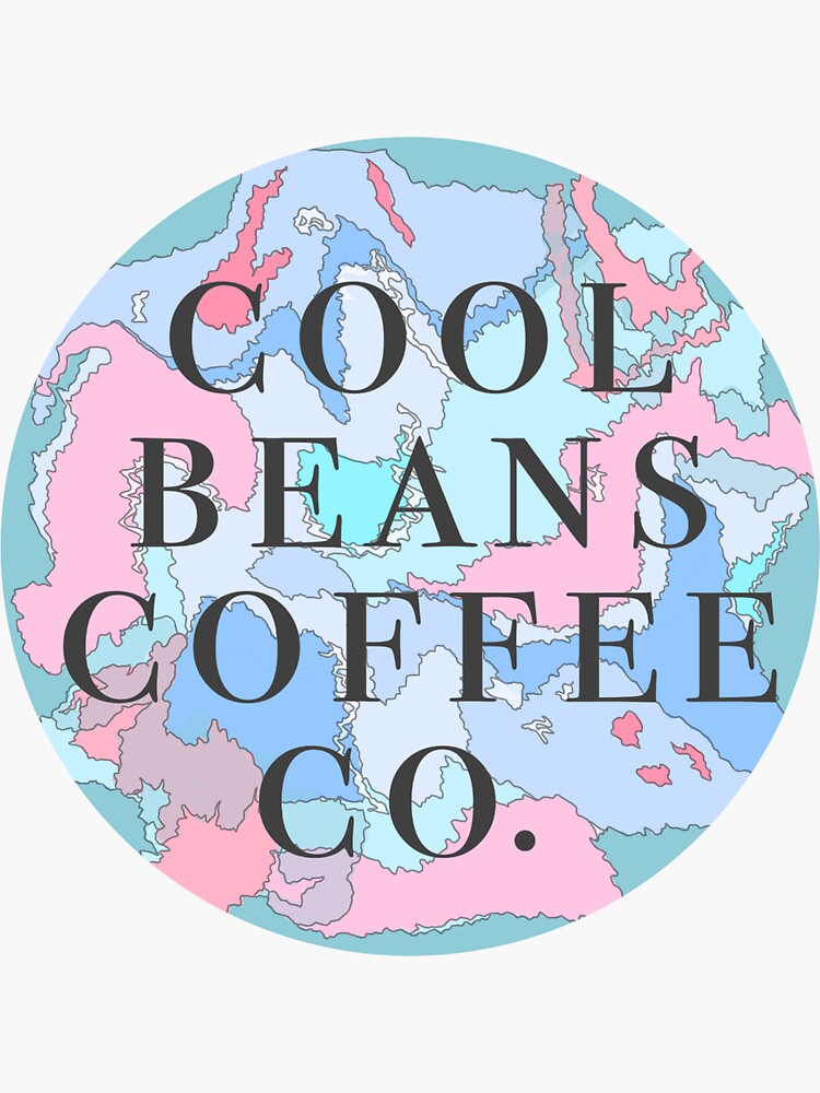 "Cool Beans Coffee Co. logo" Sticker for Sale by faithyroseart | Redbubble
