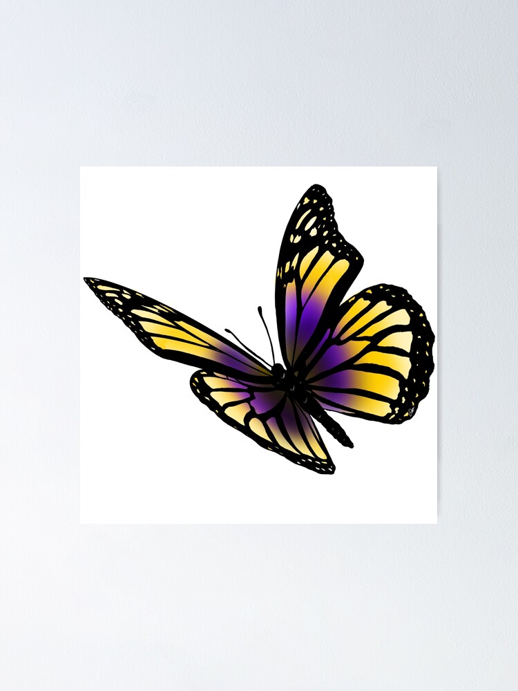 "Subtle Intersex Pride Butterfly" Poster for Sale by Zeons-Art | Redbubble