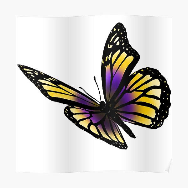 "Subtle Intersex Pride Butterfly" Poster for Sale by Zeons-Art | Redbubble
