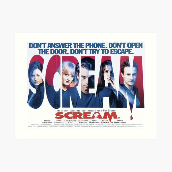 "Scream (1996) Movie Poster Design 2" Art Print for Sale by andyrewth ...