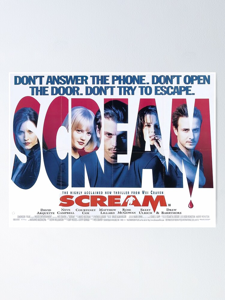"Scream (1996) Movie Poster Design 2" Poster for Sale by andyrewth ...