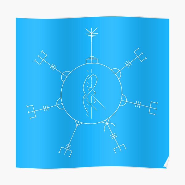 "Frost the Vitki Support Sigil - Blue Version" Poster for Sale by ...