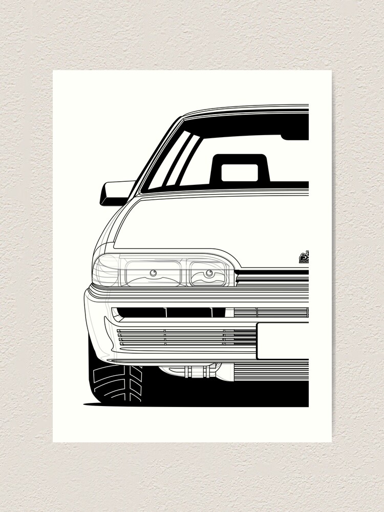 "VL Turbo outline - front" Art Print for Sale by mtsalaa | Redbubble