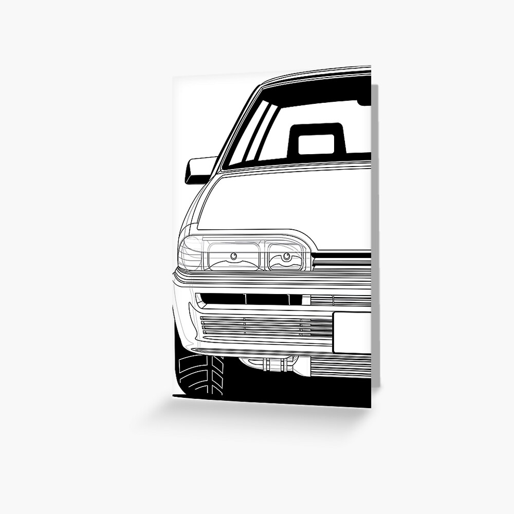 "VL Turbo outline - front" Greeting Card for Sale by mtsalaa | Redbubble