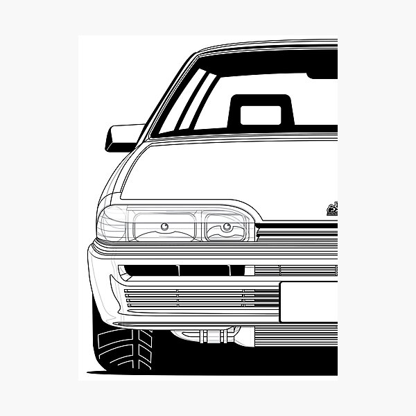 "VL Turbo outline - front" Photographic Print for Sale by mtsalaa ...