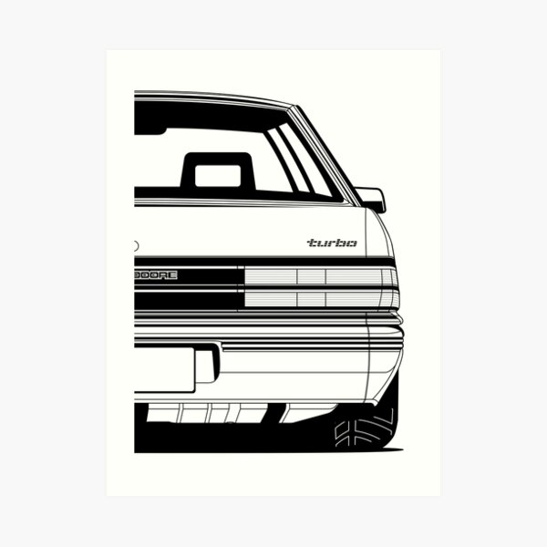 "VL Turbo outline - back" Art Print for Sale by mtsalaa | Redbubble