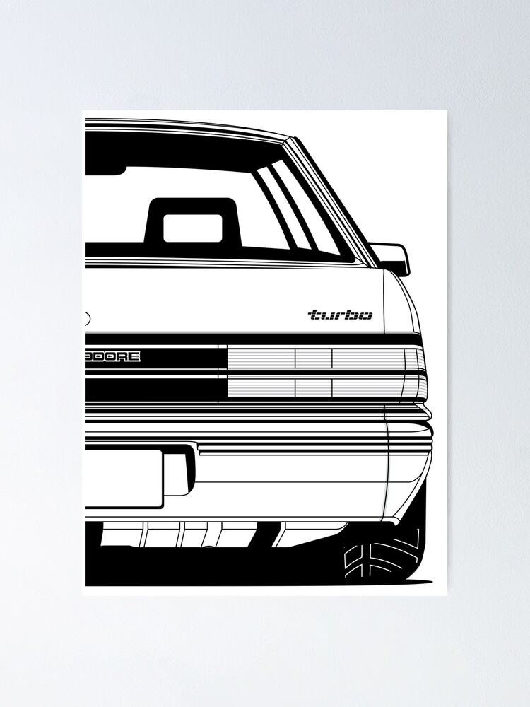 "VL Turbo outline - back" Poster for Sale by mtsalaa | Redbubble