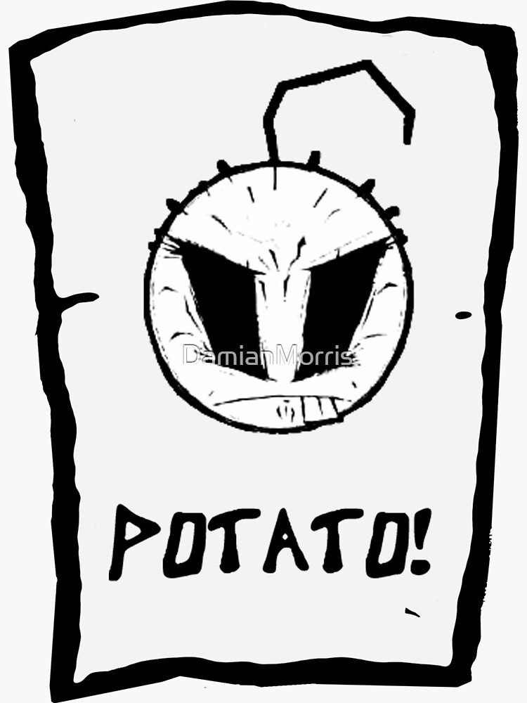 "Happy noodle boy POTATO! " Sticker for Sale by DamianMorris | Redbubble