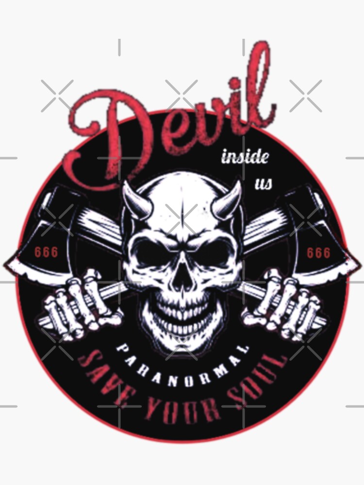 "Devil inside us, we all have a devil inside" Sticker for Sale by ...