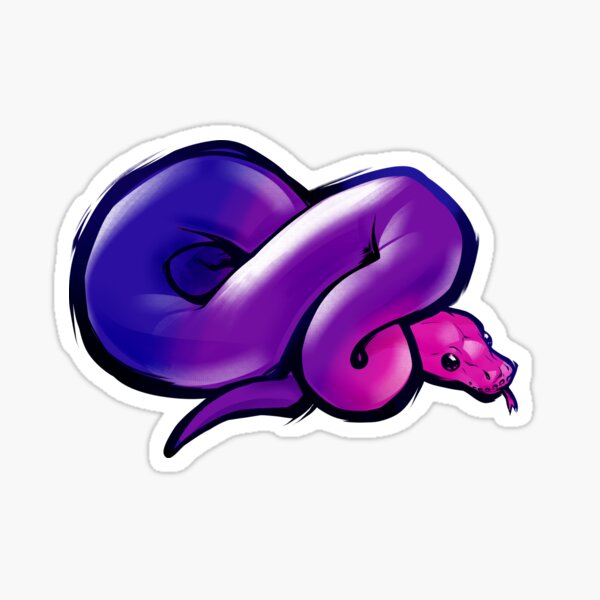 "bisexual pride python" Sticker for Sale by thelittlestfitz | Redbubble