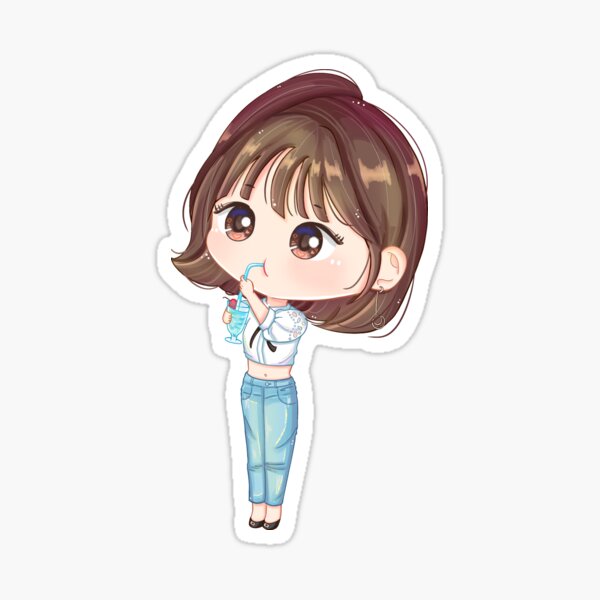 "IZ*ONE Yujin Colour*Iz Chibi Fanart" Sticker for Sale by snowvy ...