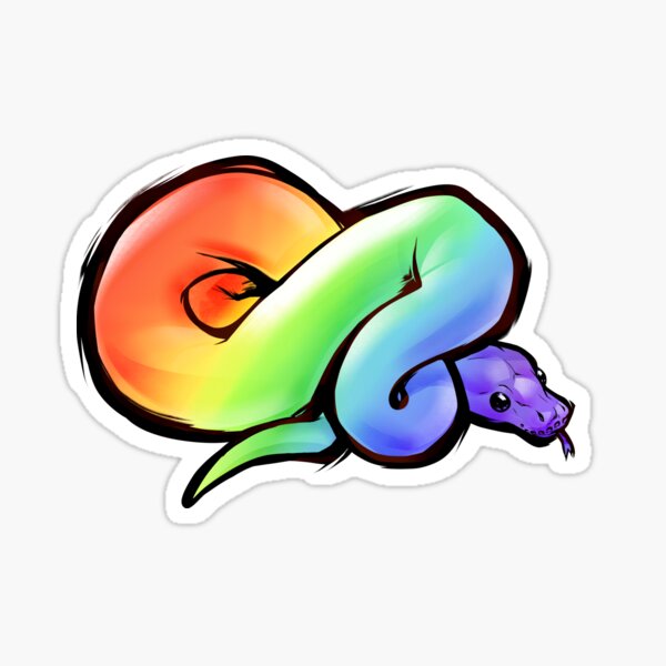 "gay pride python" Sticker for Sale by thelittlestfitz | Redbubble