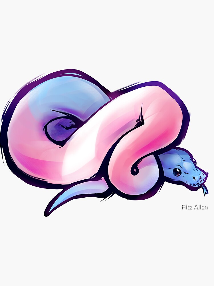 "transgender pride python" Sticker for Sale by thelittlestfitz | Redbubble