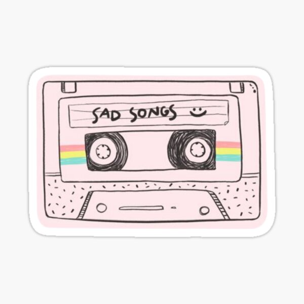 "Sad songs for sad people" Sticker for Sale by ssselva | Redbubble