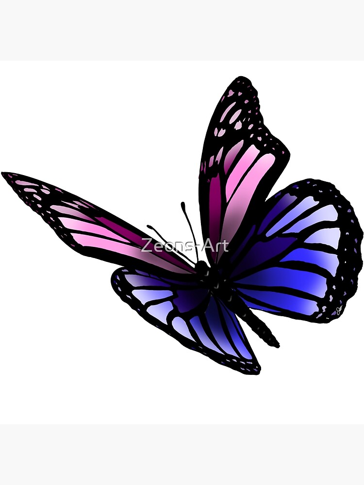 "Subtle Omni Pride Butterfly" Poster for Sale by Zeons-Art | Redbubble