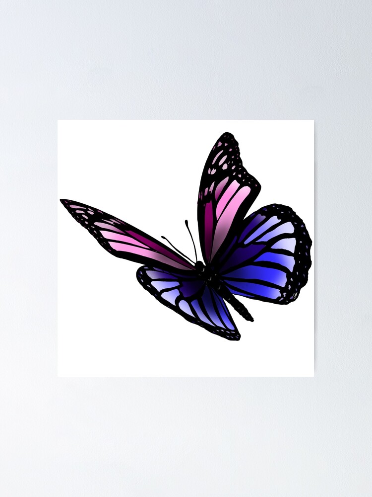 "Subtle Omni Pride Butterfly" Poster for Sale by Zeons-Art | Redbubble
