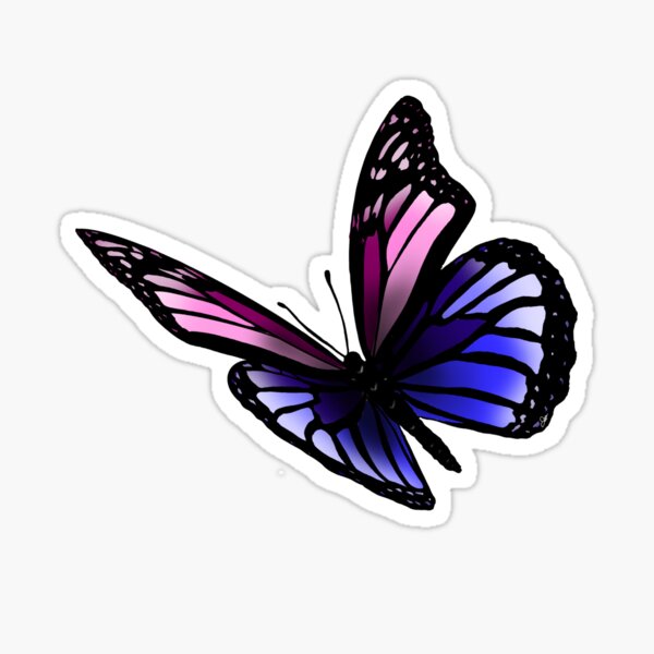 "Subtle Omni Pride Butterfly" Sticker for Sale by Zeons-Art | Redbubble