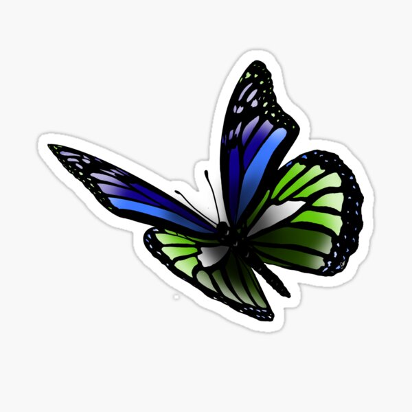 "Subtle MLM gay Pride Butterfly" Sticker by Zeons-Art | Redbubble