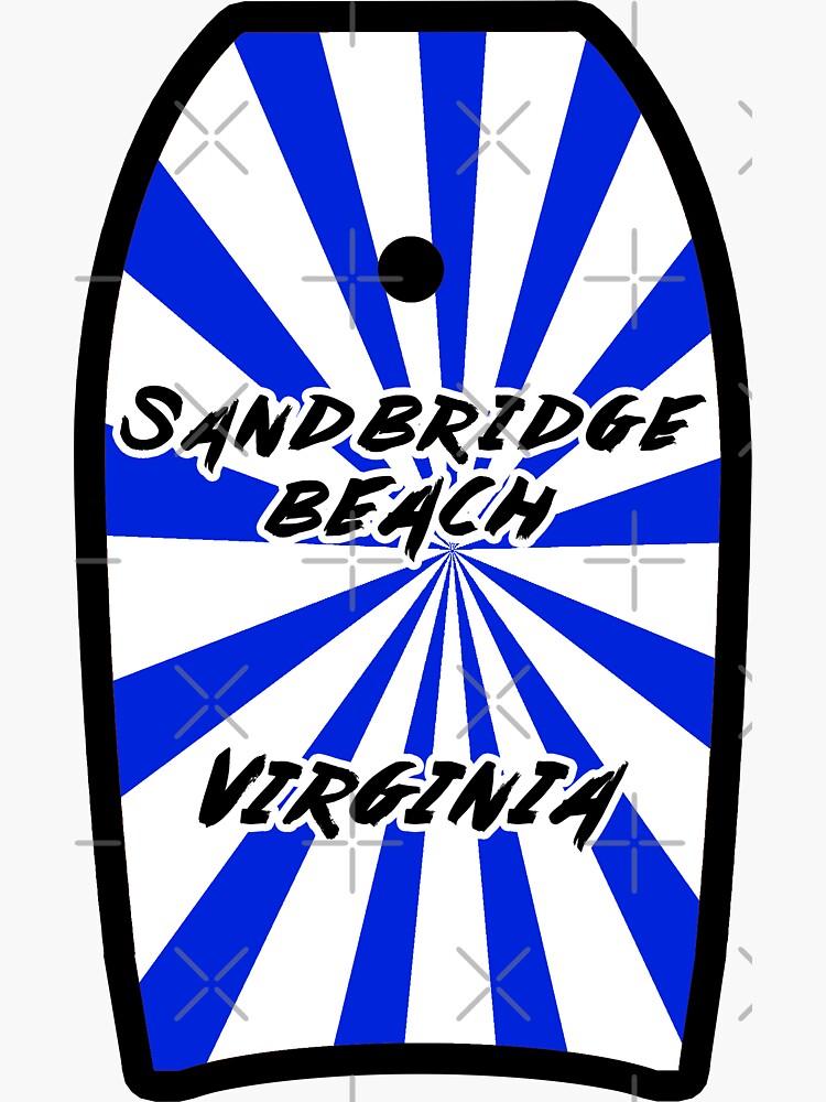 "Sandbridge Beach Virginia Bodyboard Sticker" Sticker for Sale by ...