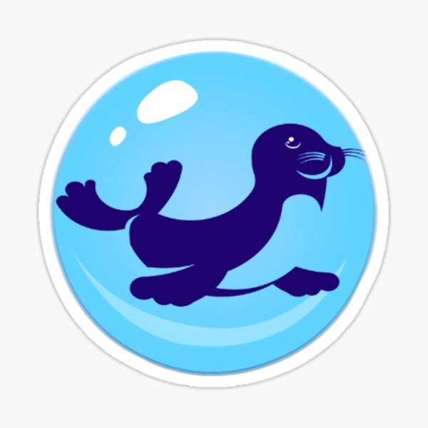 "BABY SEAL ON HIS FLIPPERS - MARINE MAMMAL" Sticker for Sale by ...