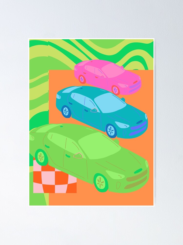 "Cars Go Vroom" Poster for Sale by CourtDoyl | Redbubble