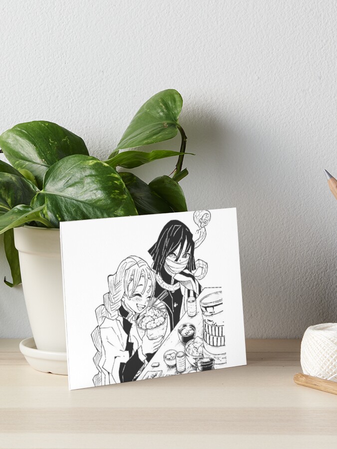 "Mitsuri + Obanai" Art Board Print for Sale by SaturnOcha | Redbubble