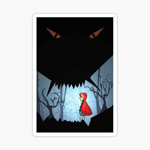 "Red riding hood " Sticker for Sale by Mirkwoodfaerie | Redbubble
