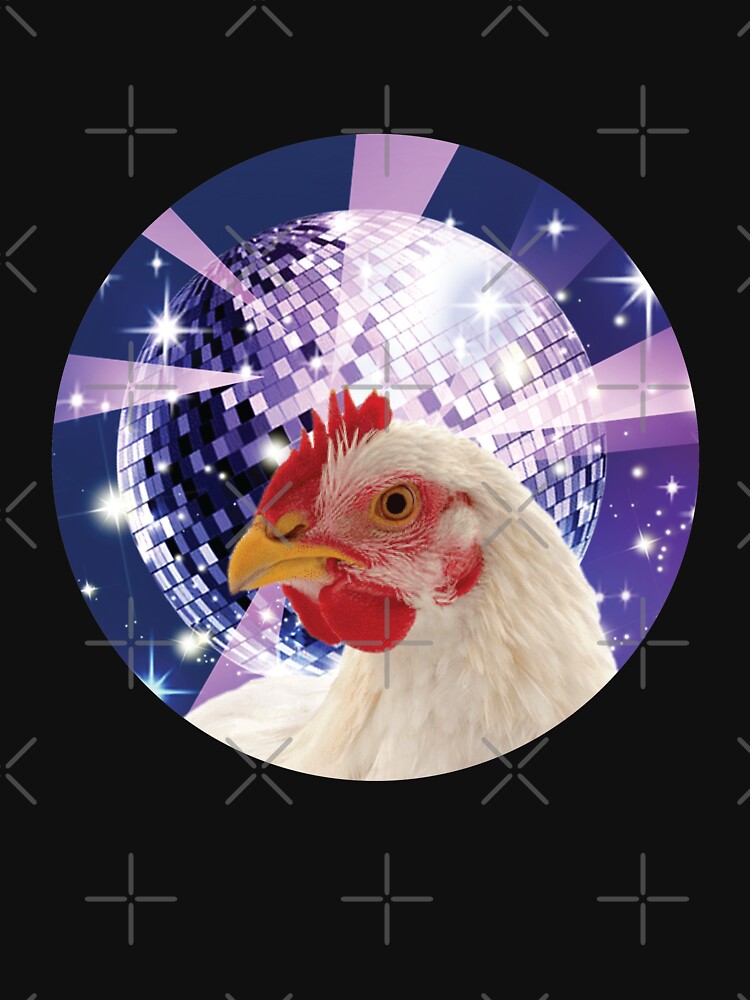 "Disco chicken - retro vintage funny " T-shirt by miralinn | Redbubble