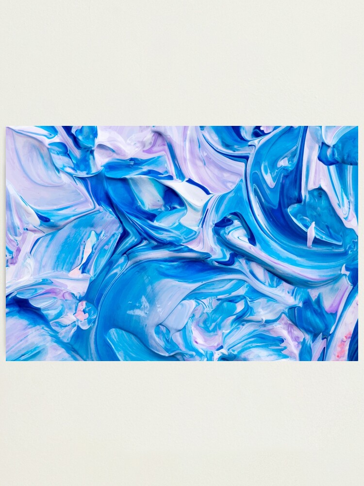 "Blue paint textured background vector aesthetic DIY experimental art ...