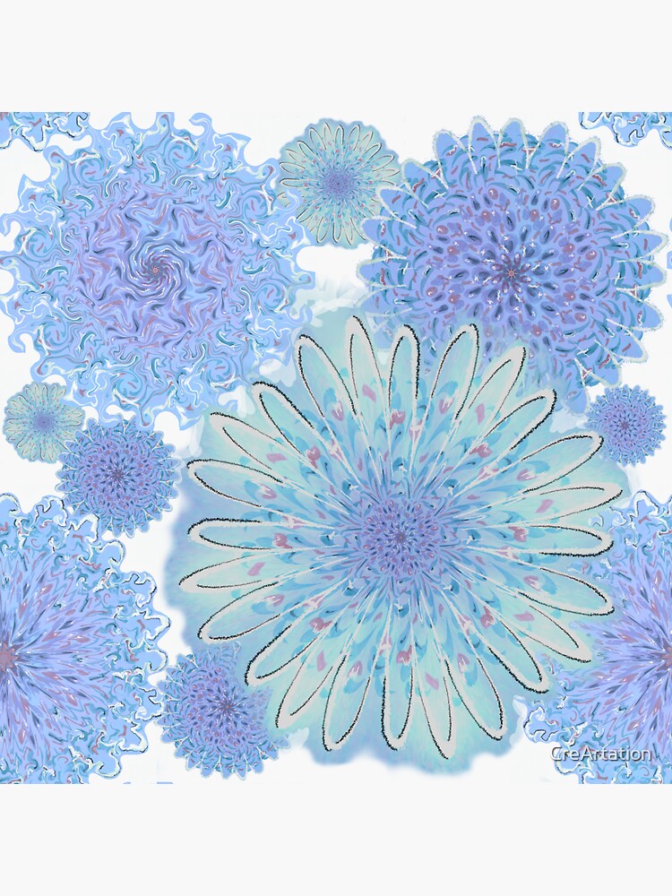 "Winter Mandela Flowers" Sticker for Sale by Cencerrita | Redbubble