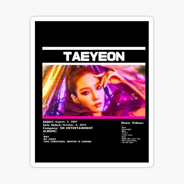 "TaeYeon Infomation" Sticker by GlassWallClocks | Redbubble