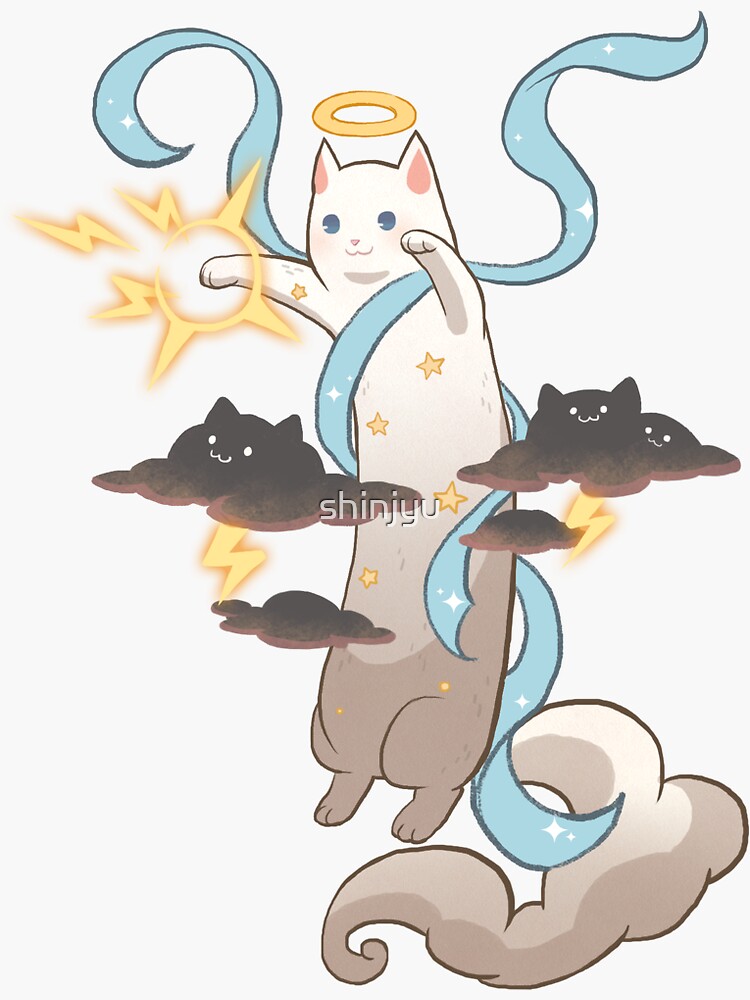 "The Almighty Paws" Sticker by shinjyu | Redbubble