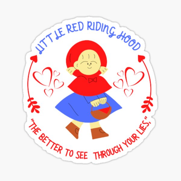 "Little red riding hood" Sticker by CoolDesignEver | Redbubble